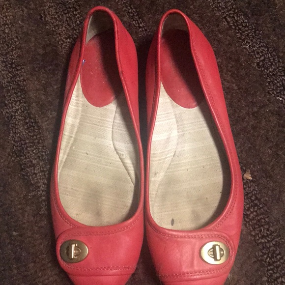 Coach | Shoes | Coach Leather Turn Lock Flats | Poshmark